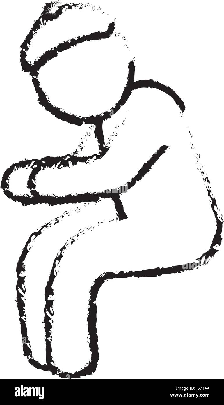 Human Figure Silhouette Icon Stock Vector Image Art Alamy