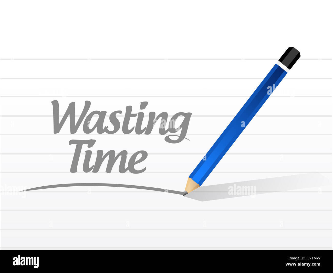 Wasting time message sign concept illustration isolated over white ...