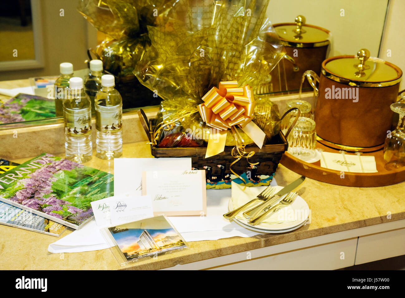 Hotel room welcome tray hi-res stock photography and images - Alamy
