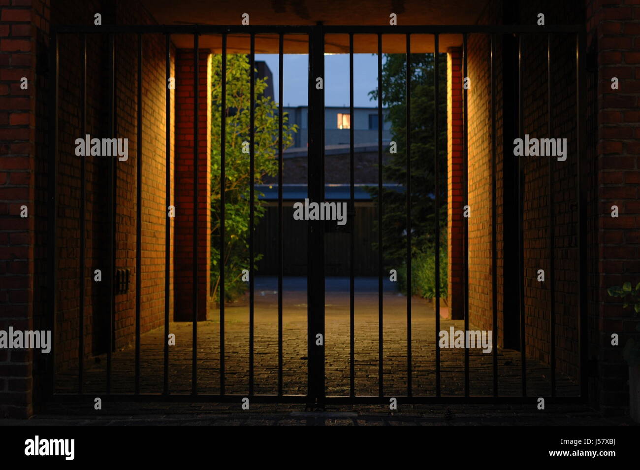 Blue caged door hi-res stock photography and images - Alamy