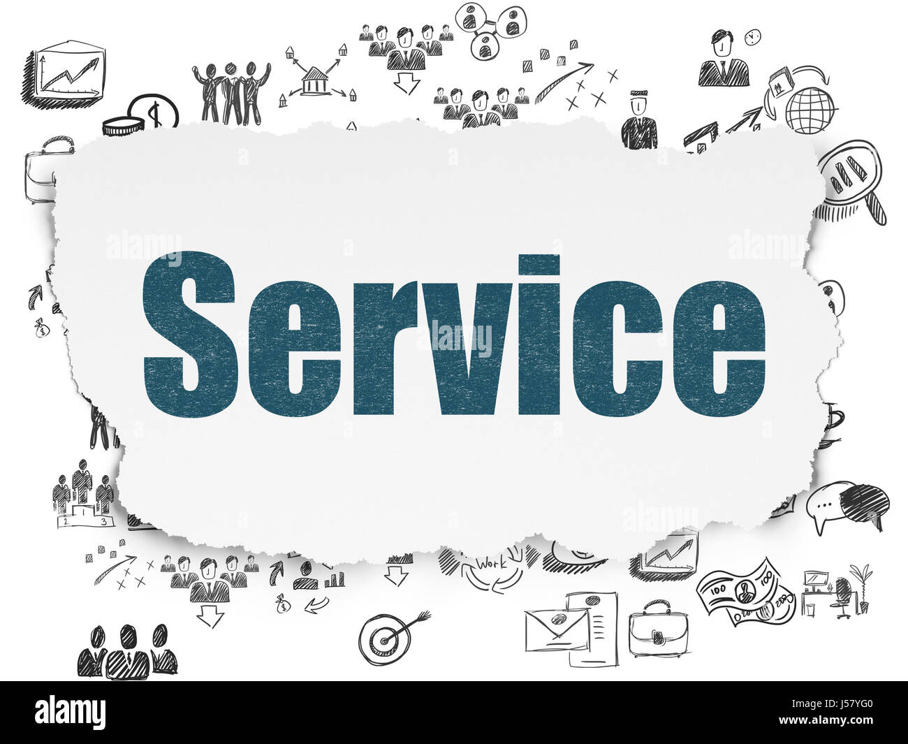 Business concept: Service on Torn Paper background Stock Photo - Alamy