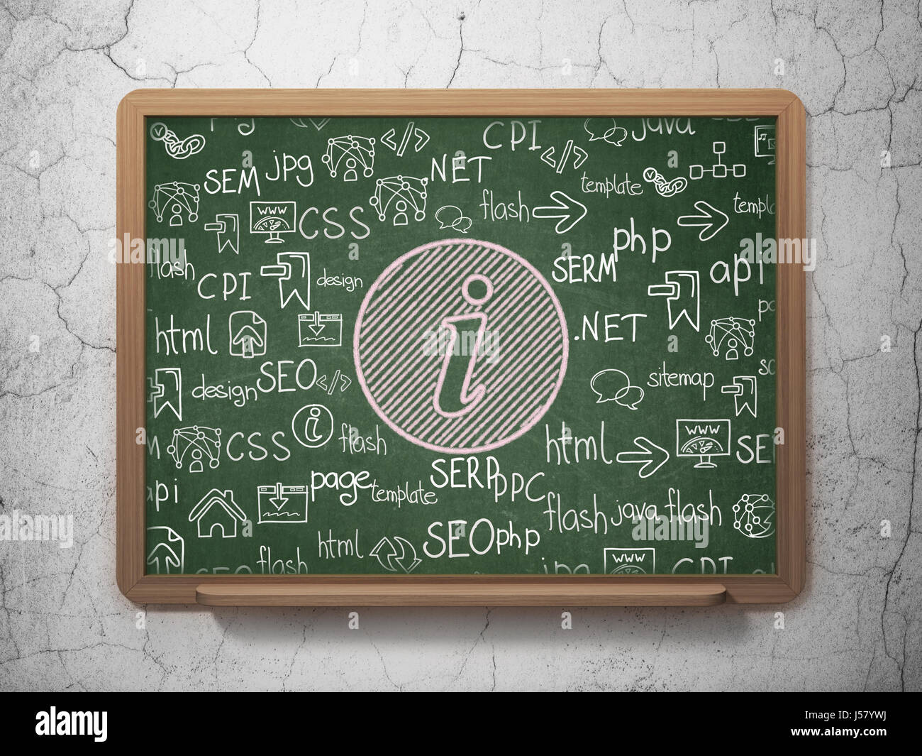 Web design concept: Information on School board background Stock Photo ...