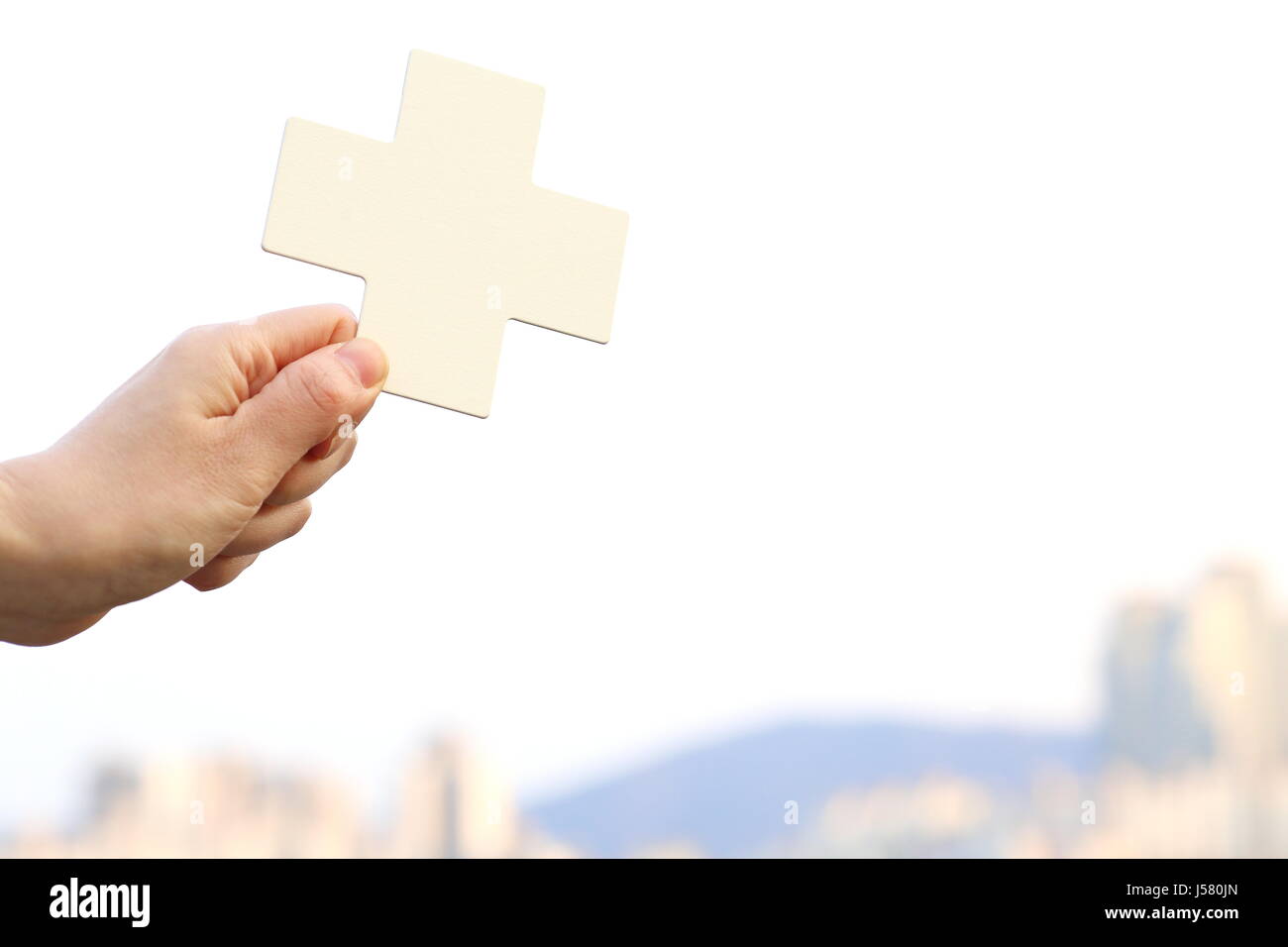 Woman Hand Holding Message Board Stock Photo - Alamy