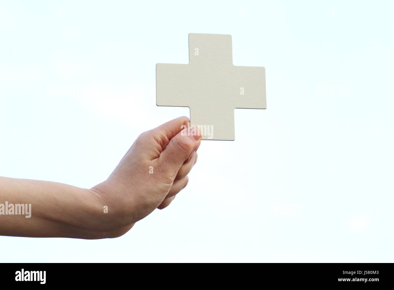 Woman Hand Holding Message Board Stock Photo - Alamy