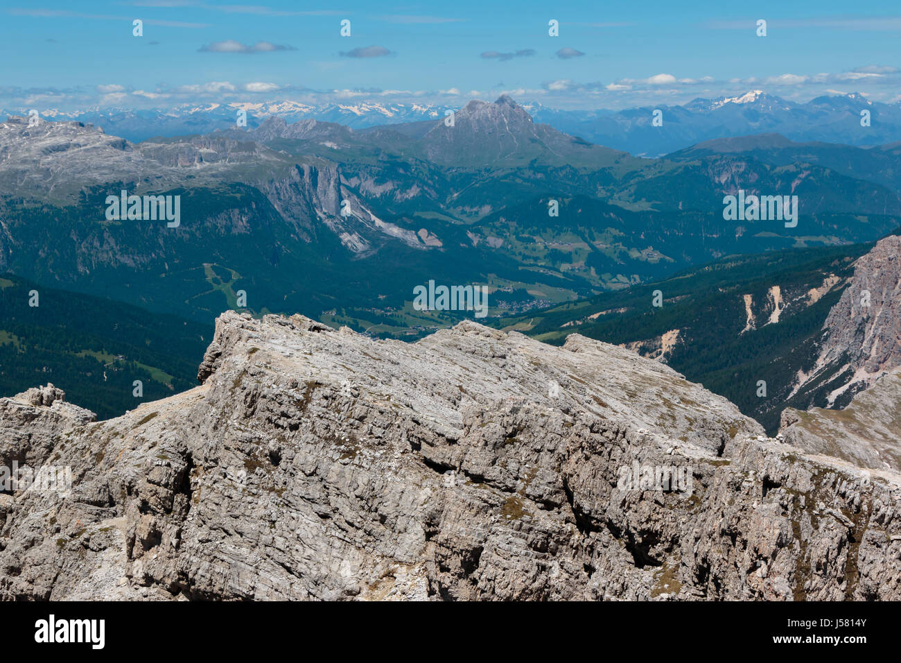 Mountain Ridge among Barren Mountains in Italian Dolomites Alps in ...