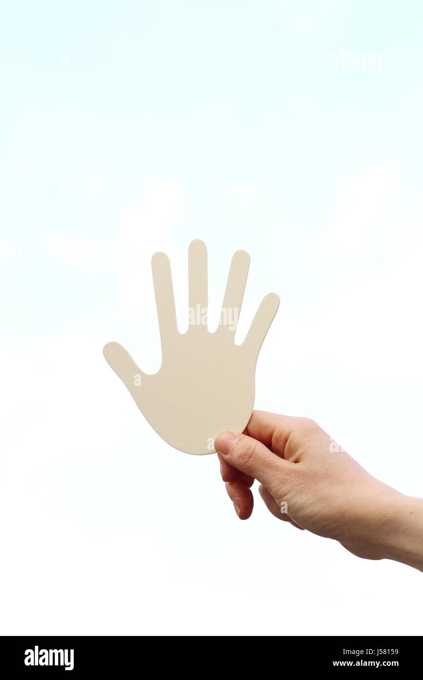Woman Hand Holding Message Board Stock Photo - Alamy