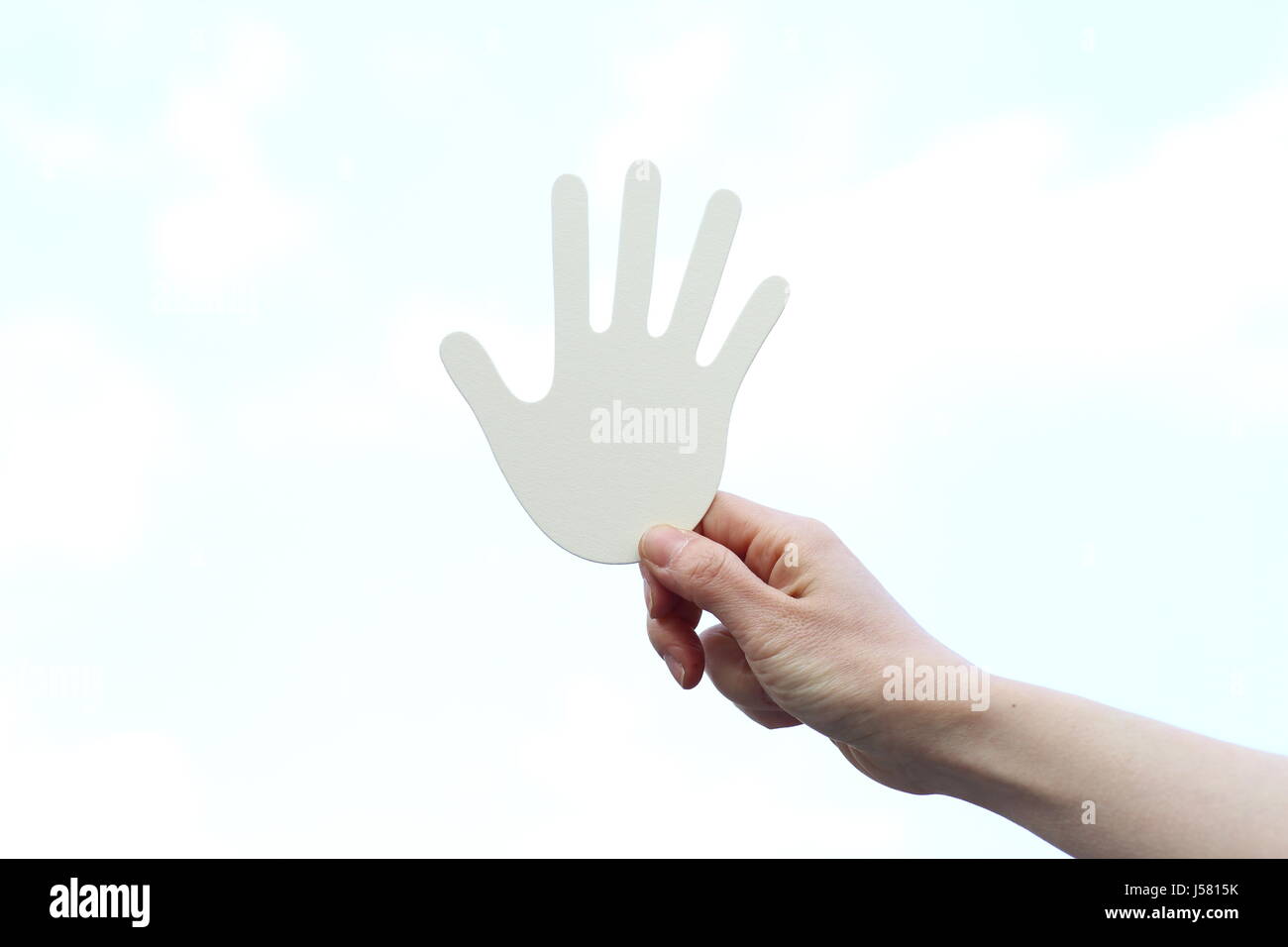 Woman Hand Holding Message Board Stock Photo - Alamy