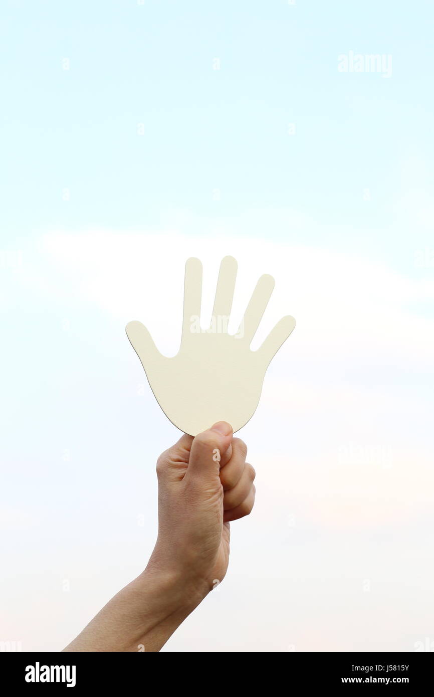 Woman Hand Holding Message Board Stock Photo - Alamy
