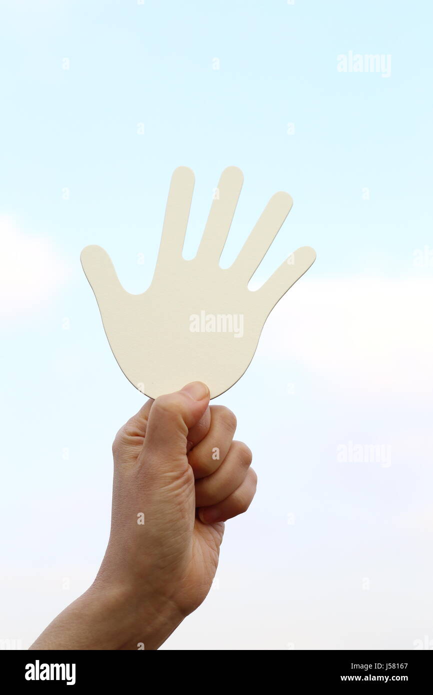 Woman Hand Holding Message Board Stock Photo - Alamy