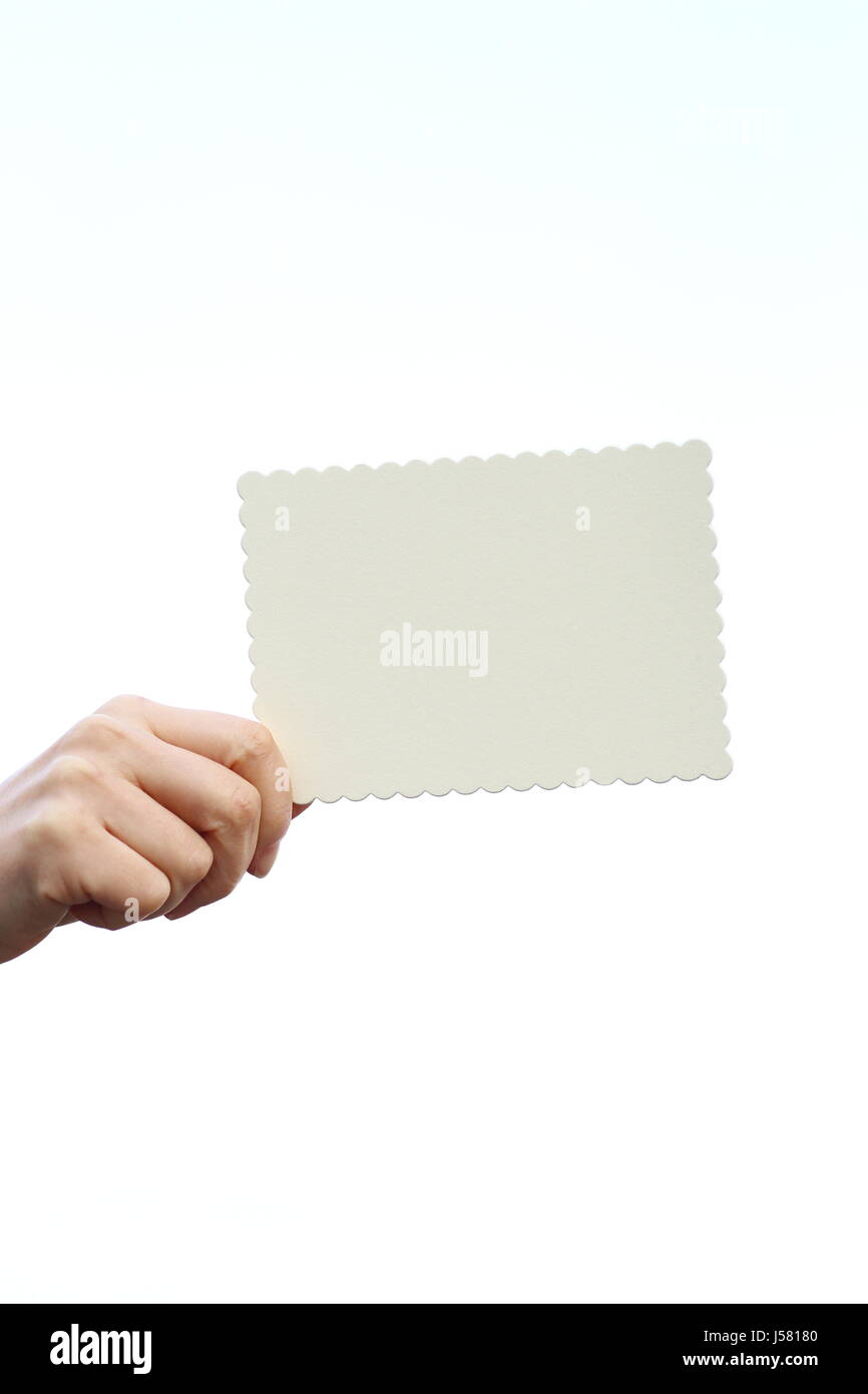 Woman Hand Holding Message Board Stock Photo - Alamy