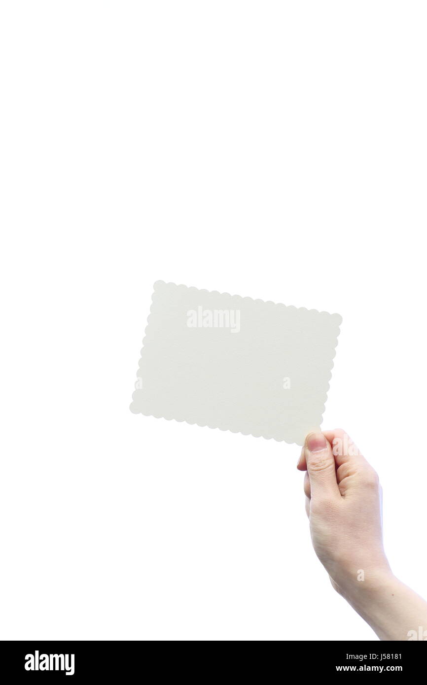 Woman Hand Holding Message Board Stock Photo - Alamy