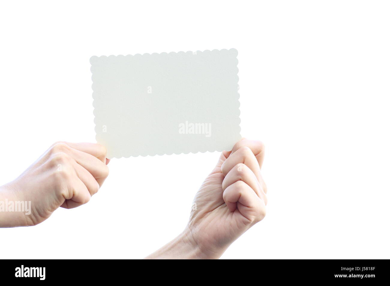 Woman Hand Holding Message Board Stock Photo - Alamy