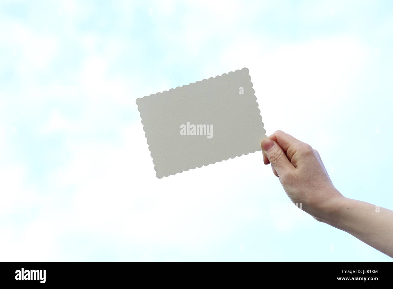 Woman Hand Holding Message Board Stock Photo - Alamy