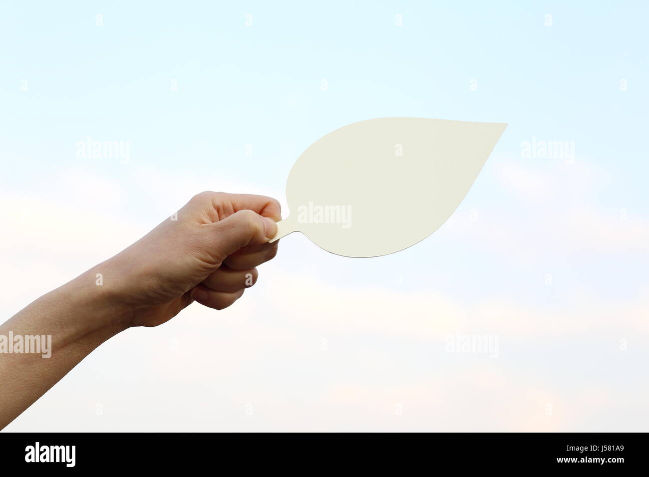Woman Hand Holding Message Board Stock Photo - Alamy