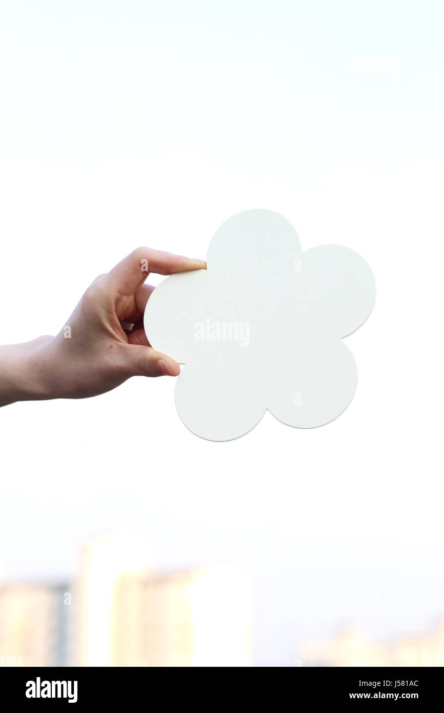 Woman Hand Holding Message Board Stock Photo - Alamy