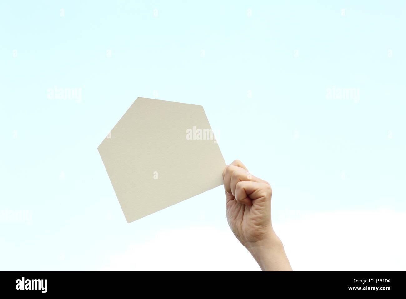 Woman Hand Holding Message Board Stock Photo - Alamy