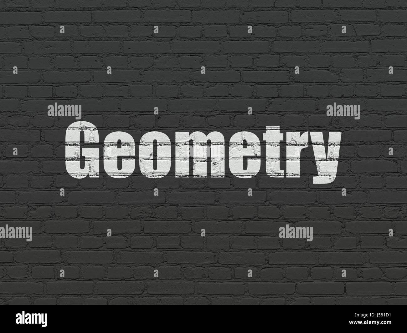 Education concept: Geometry on wall background Stock Photo - Alamy