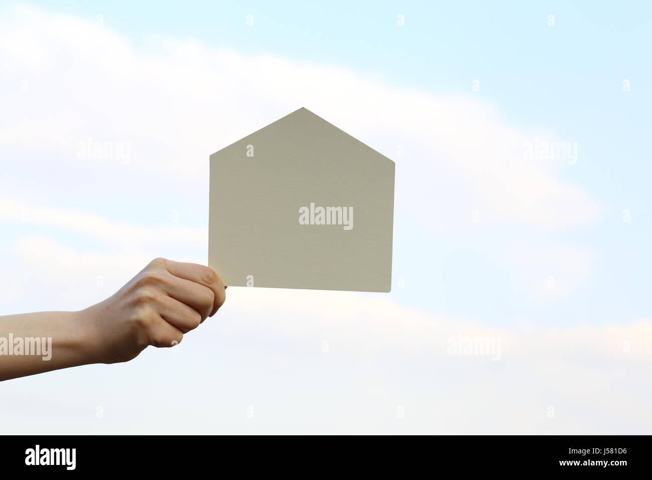 Woman Hand Holding Message Board Stock Photo - Alamy