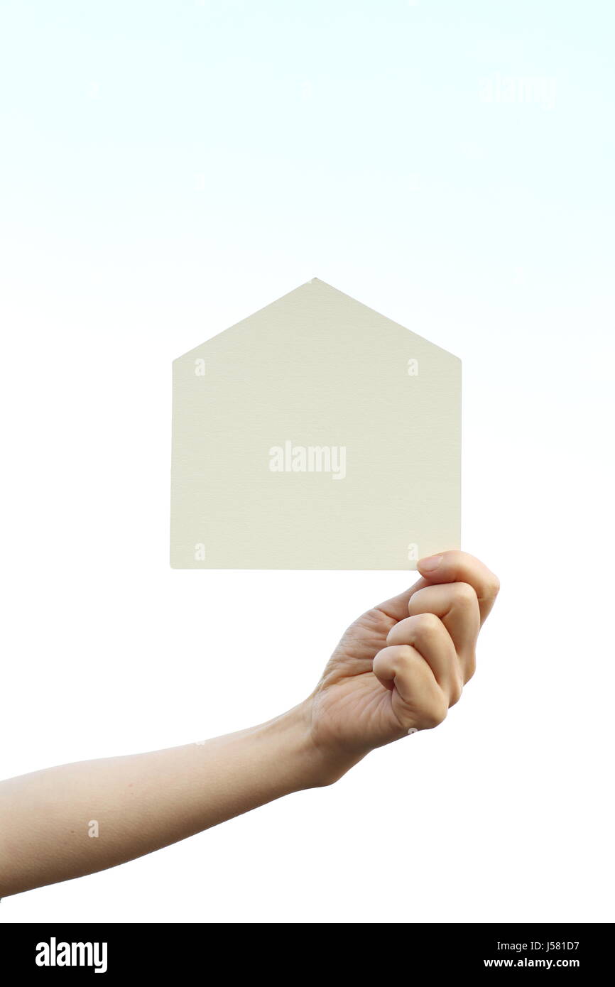 Woman Hand Holding Message Board Stock Photo - Alamy