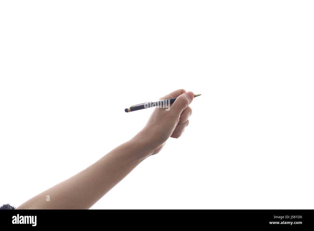 Woman Hand Holding Pen Stock Photo - Alamy