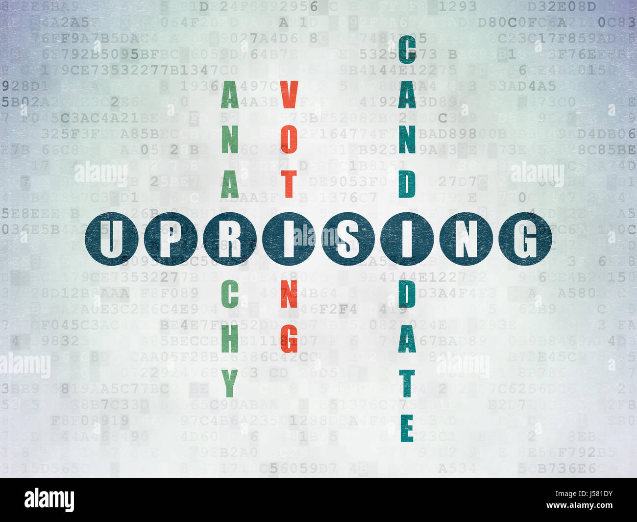 Political concept: Uprising in Crossword Puzzle Stock Photo - Alamy