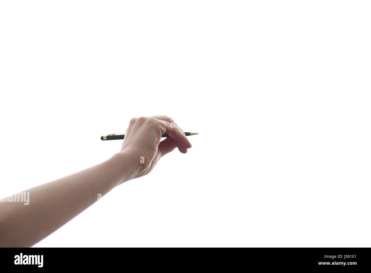 Woman Hand Holding Pen Stock Photo - Alamy