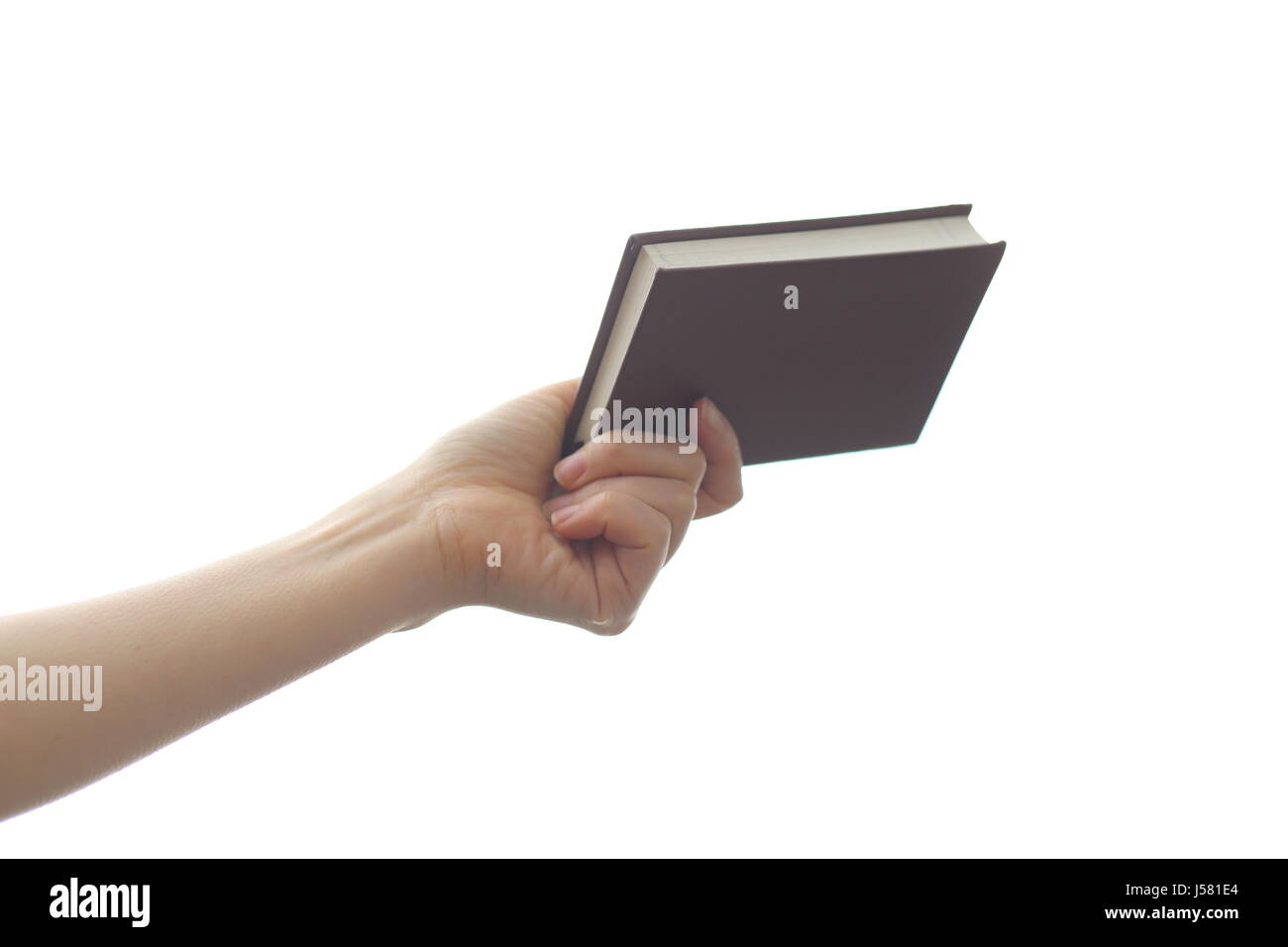 Woman Hand Holding Notebook Stock Photo - Alamy