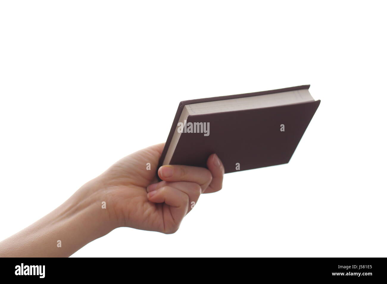 Woman Hand Holding Notebook Stock Photo - Alamy