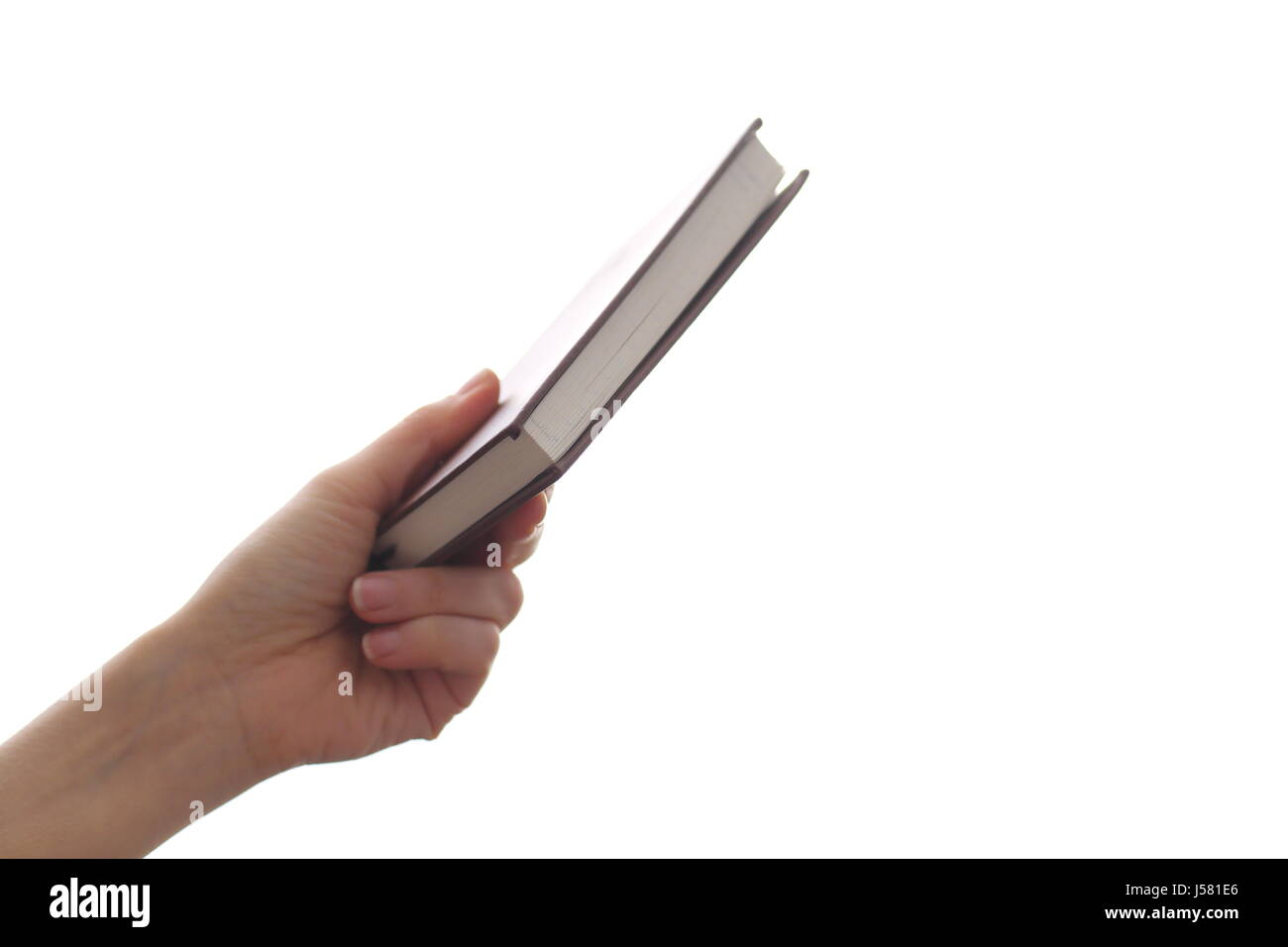 Woman Hand Holding Notebook Stock Photo - Alamy