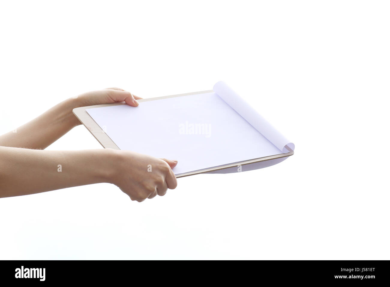 Woman Hand Holding Message Board Stock Photo - Alamy