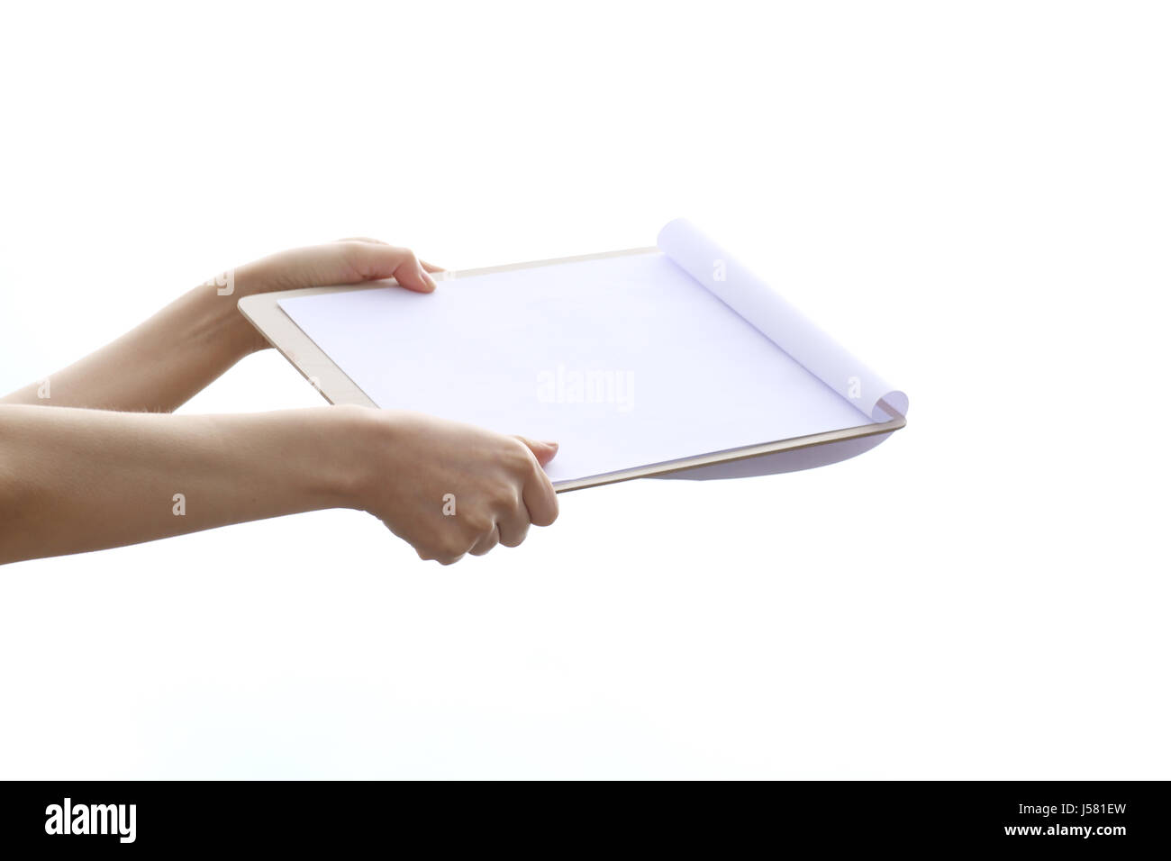 Woman Hand Holding Message Board Stock Photo - Alamy