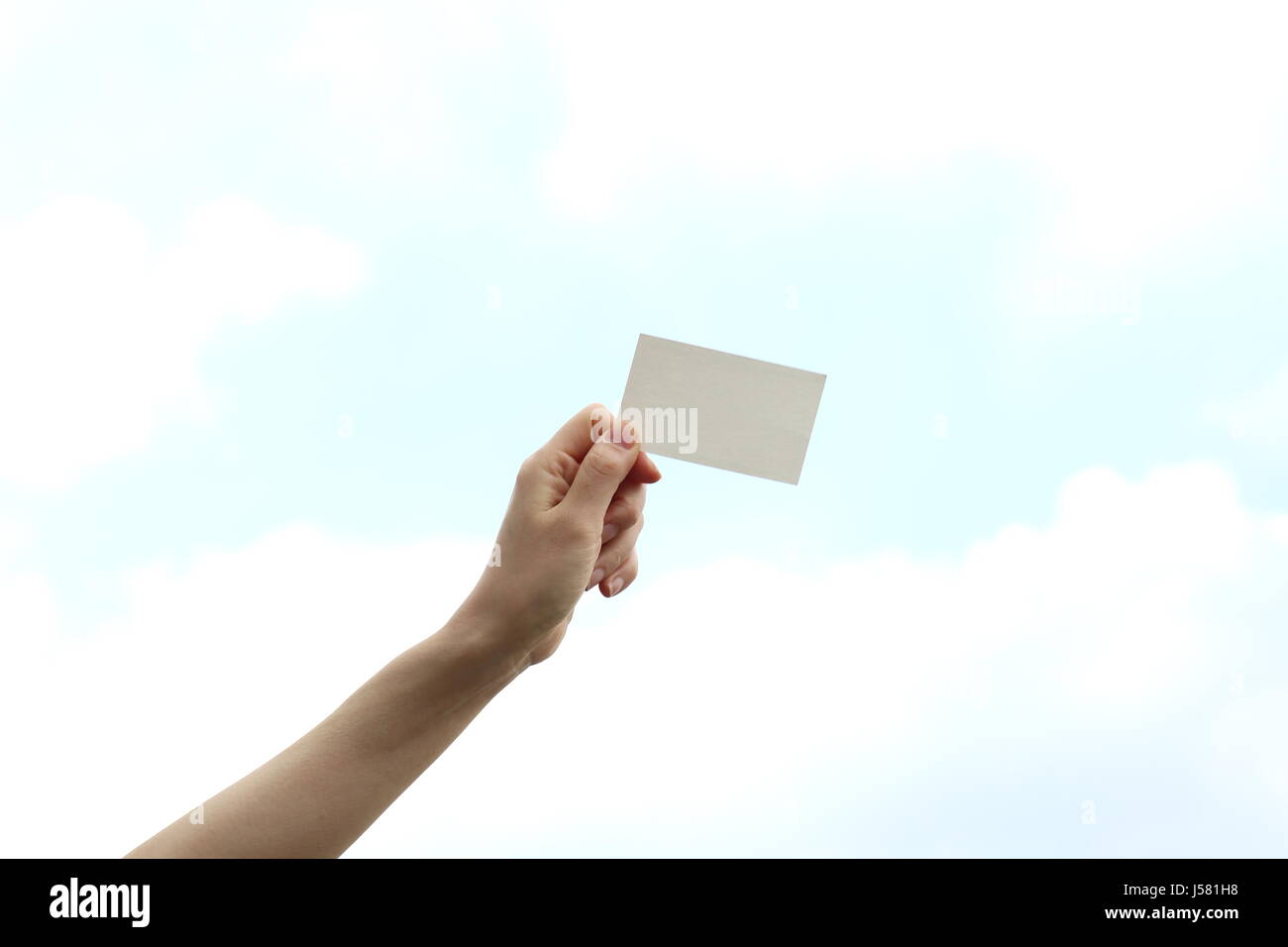 Woman Hand Holding Message Board Stock Photo - Alamy