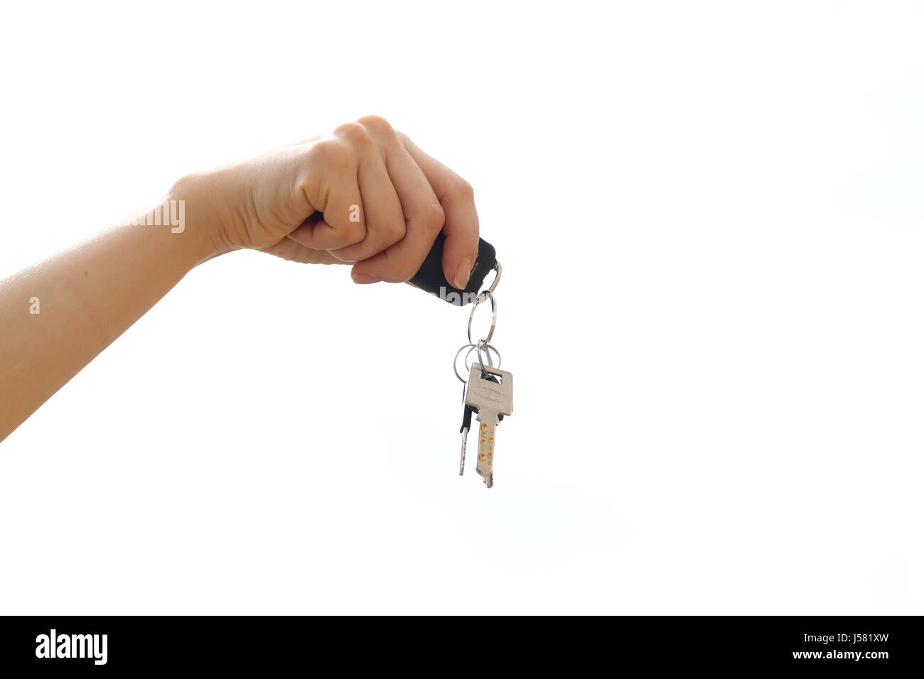 Woman Hand Holding Key Stock Photo - Alamy