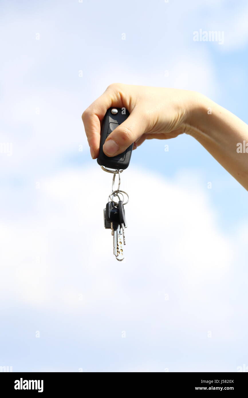 Woman Hand Holding Key Stock Photo - Alamy