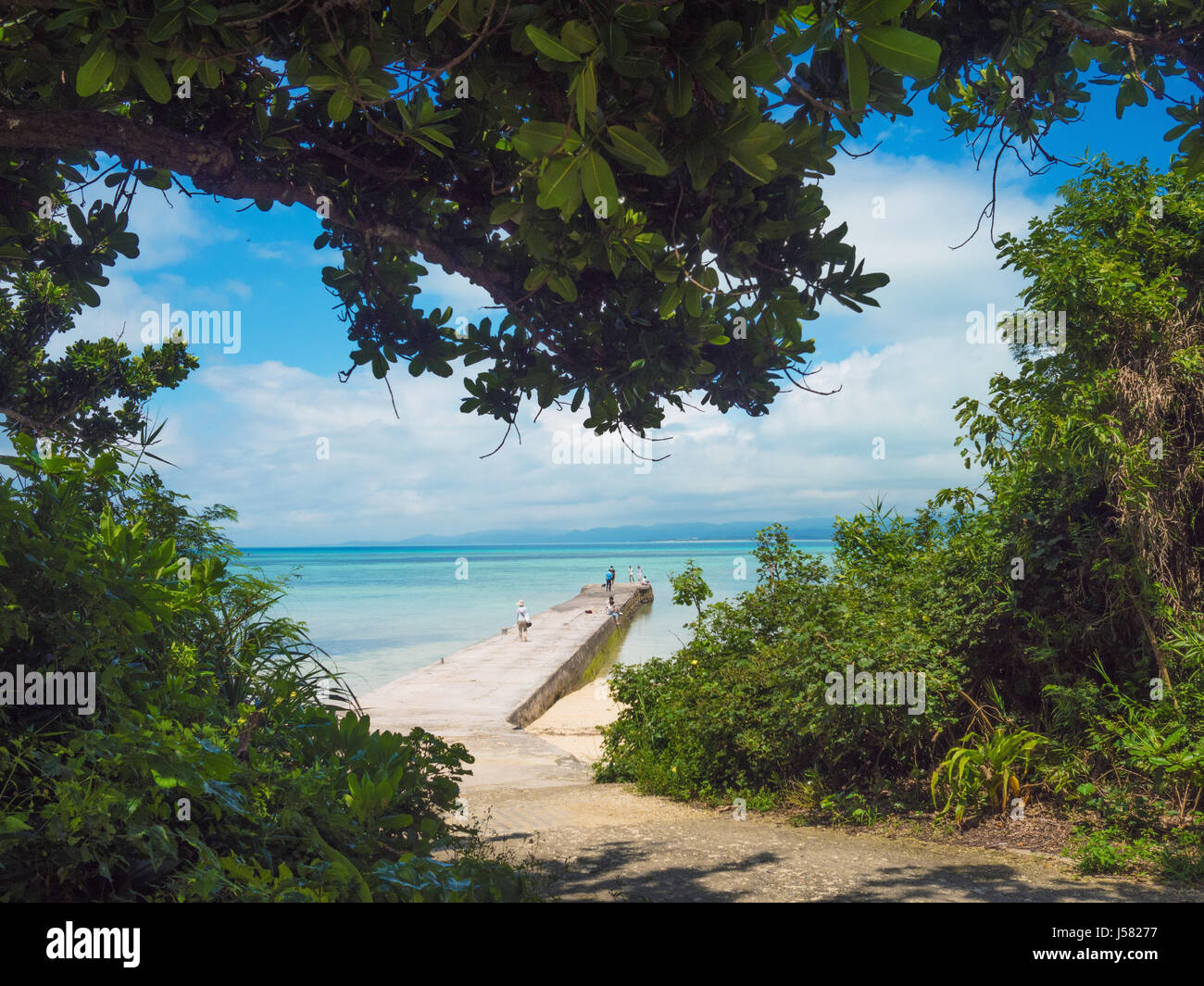 Okinawa island pier beach hi-res stock photography and images - Alamy