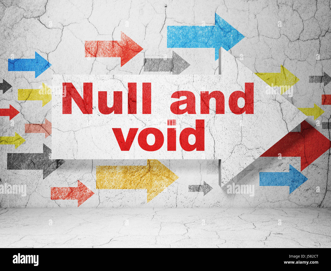 Law concept: arrow with Null And Void on grunge wall background Stock ...