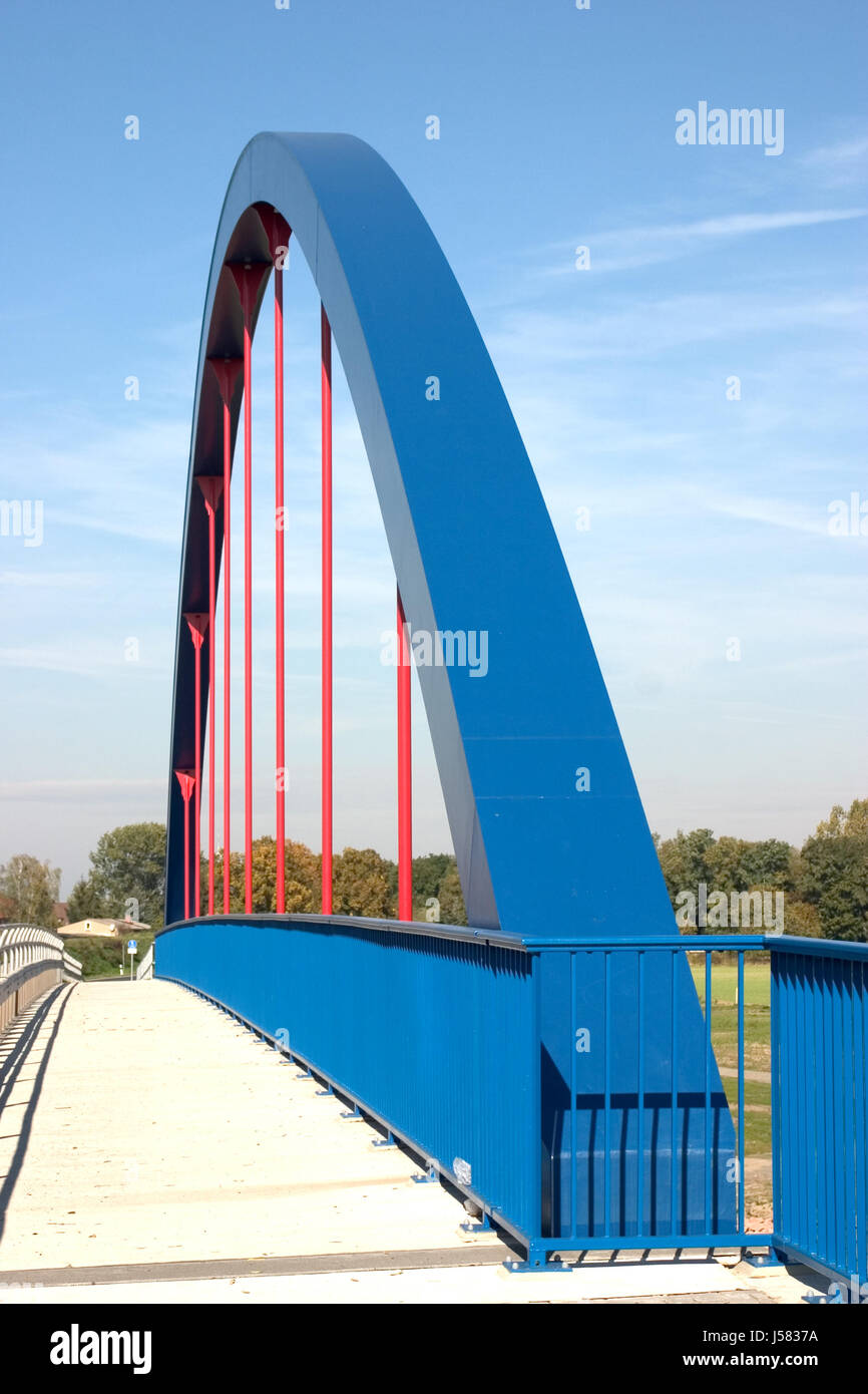blue colour graphic bridge steel aspire railing bicolour footbridge ...
