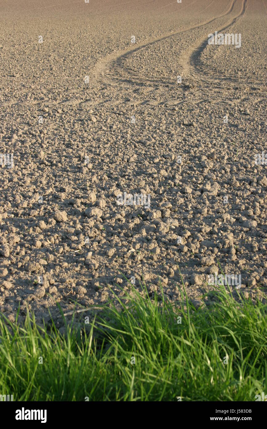 agriculture farming field acre track ploughed ball of earth crumb ...