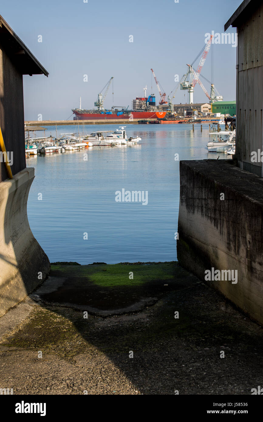 Shipyard and Landing Pier Stock Photo - Alamy