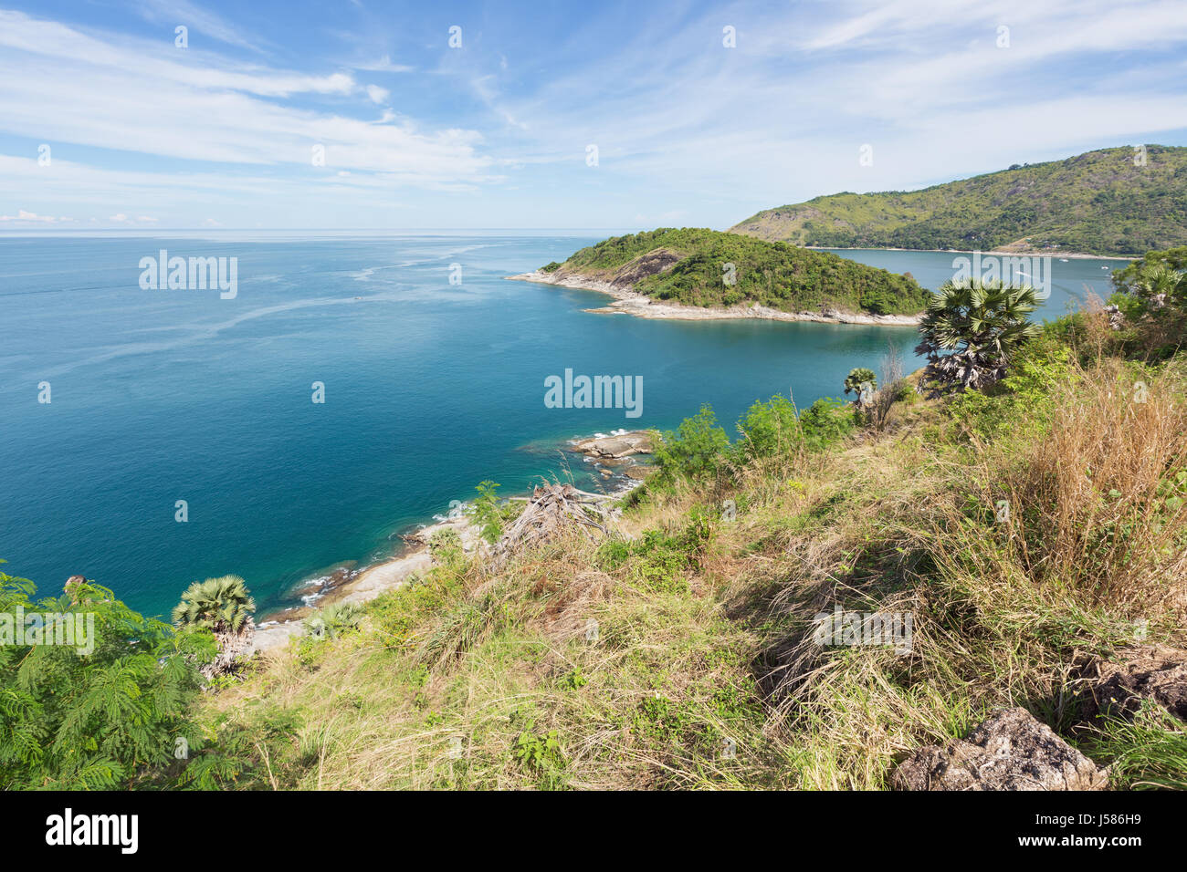 Wide view from Promthep Cape with Ko Man Island Stock Photo - Alamy