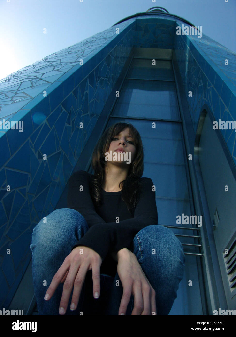 the blue tower Stock Photo - Alamy