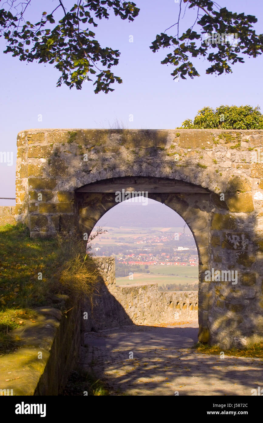 houses tree green new leaves arc distance autumnal look glancing see ...