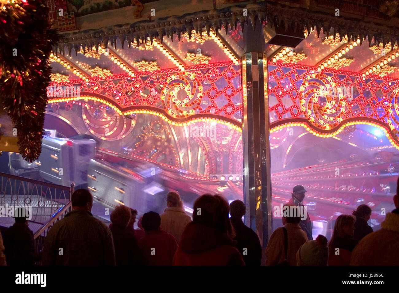 turn twirl illuminated advertising ferris wheel carousel amusement park ...