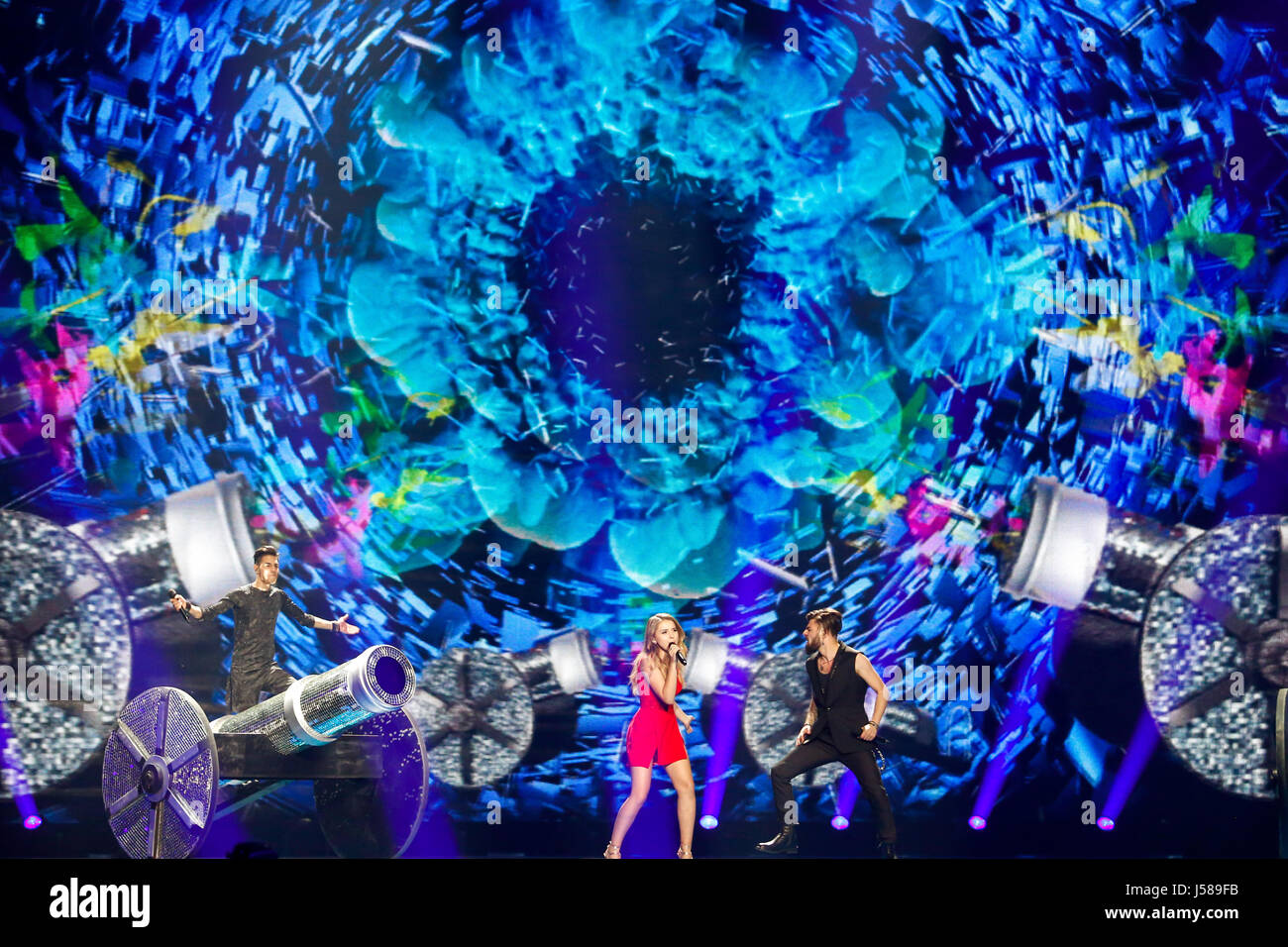 KYIV, UKRAINE - MAY 12, 2017: Ilinca & Alex Florea from Romania at the ...