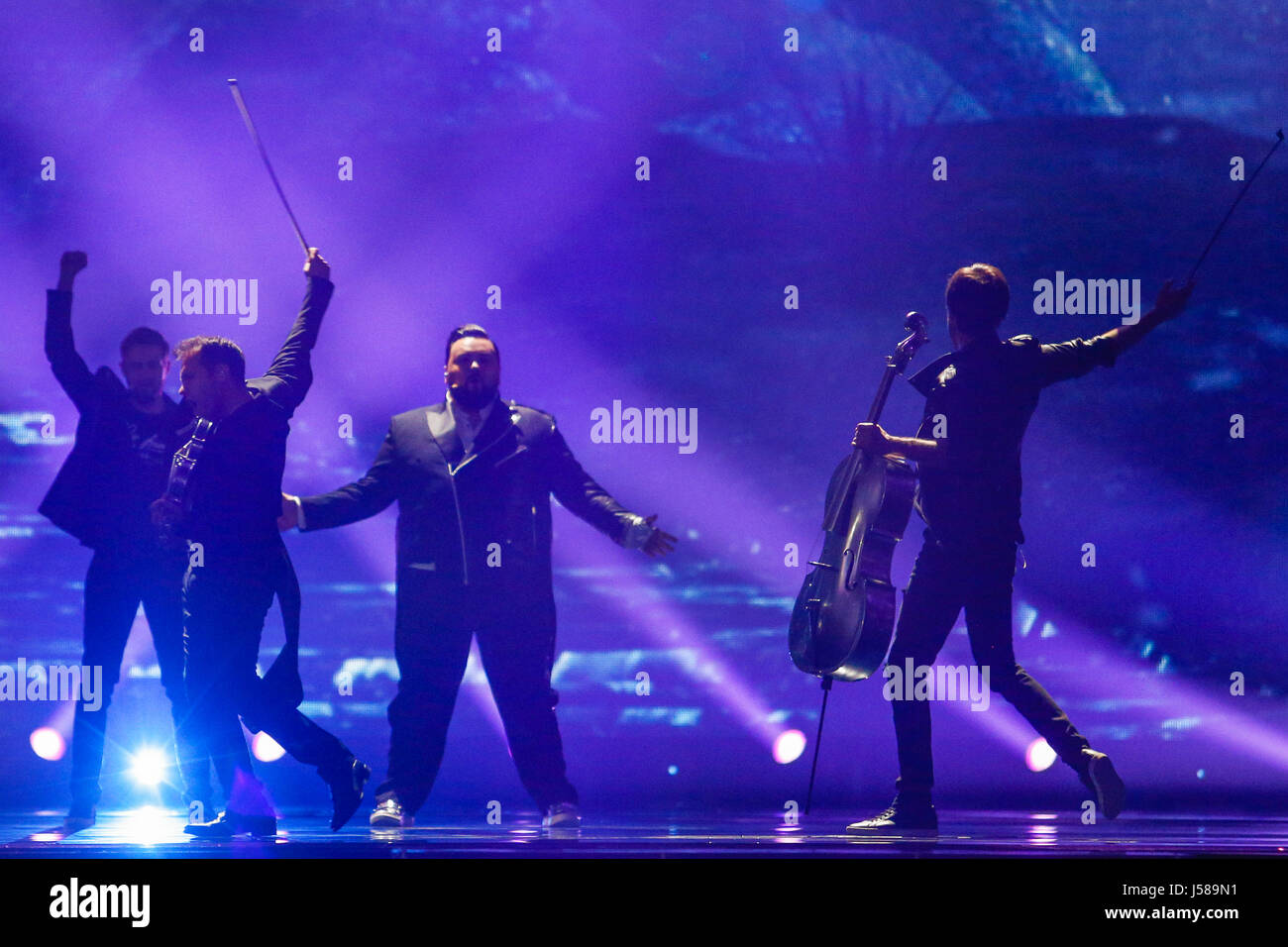 KYIV, UKRAINE - MAY 12, 2017: Jacques Houdek from Croatia at the Grand ...