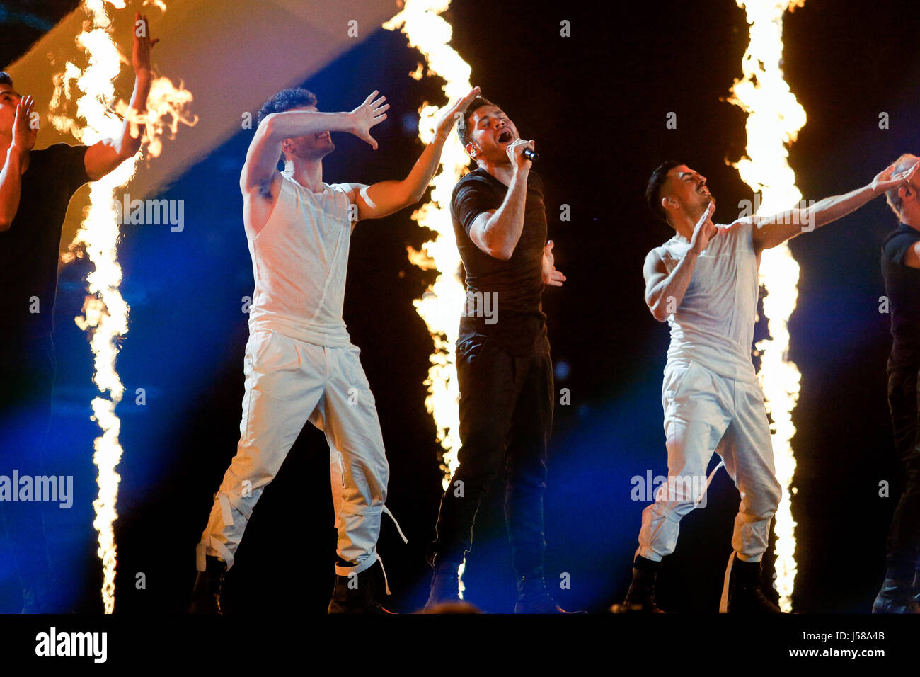 KYIV, UKRAINE - MAY 12, 2017: Imri Ziv from Israel at the Grand Final ...