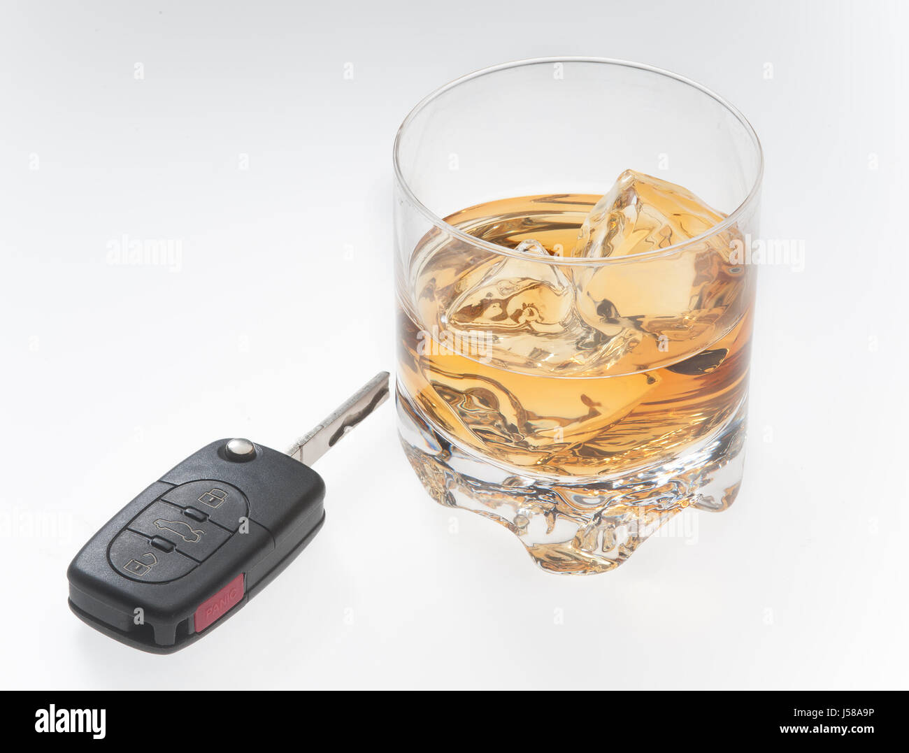 Drinking and driving concept with whiskey and car keys Stock Photo - Alamy