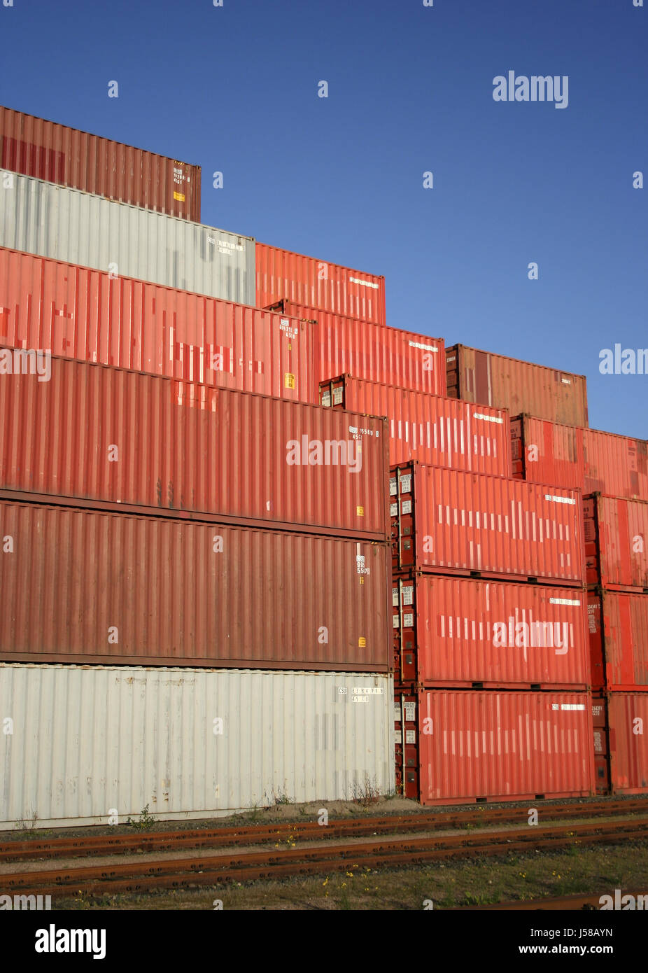 blue traffic transportation rail harbor transport logistics steel rusty ...