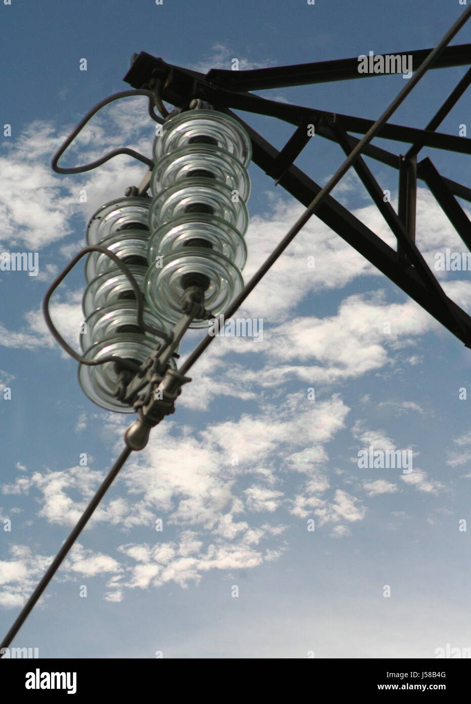 blue energy power electricity electric power steel current mast ...