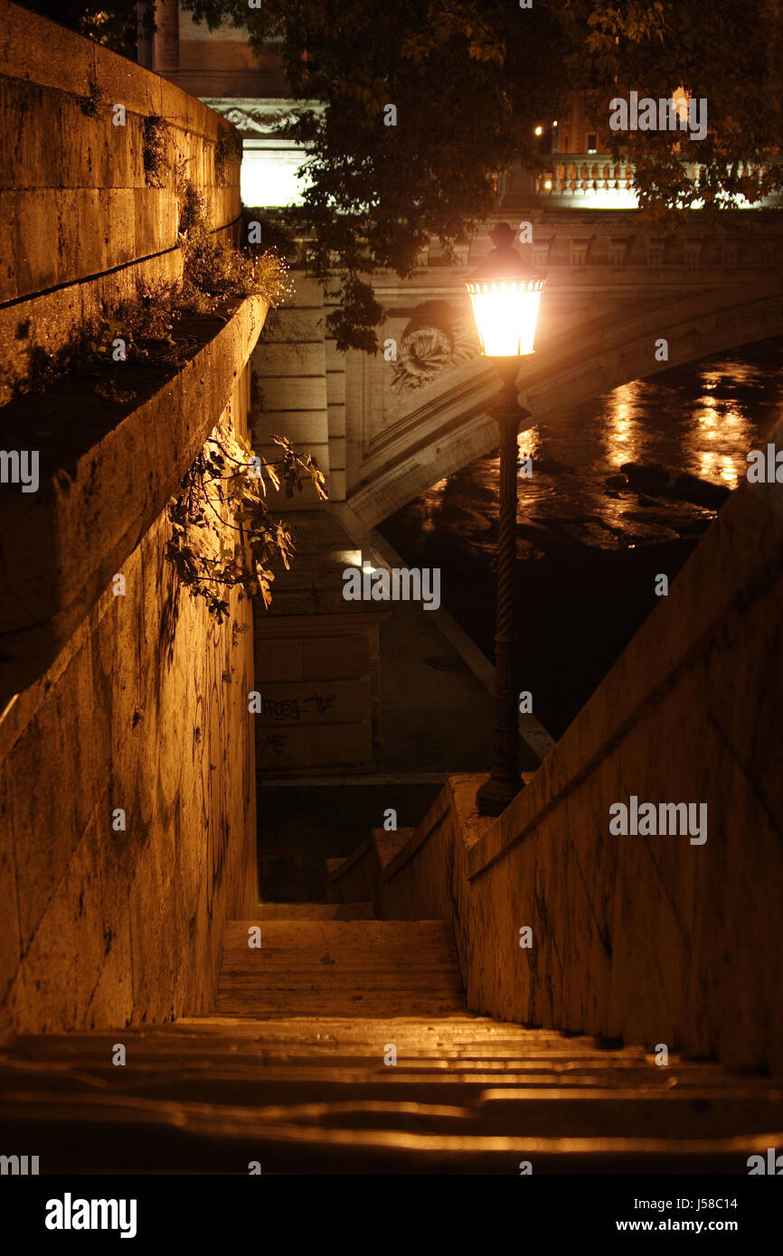 steps to the tiber at night Stock Photo - Alamy